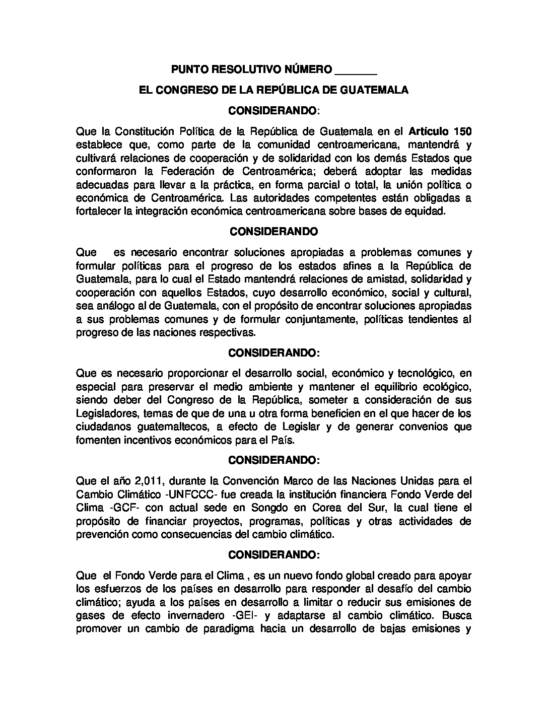 punto-resolutivo-congreso - Parlamento Latinoamericano y Caribeño